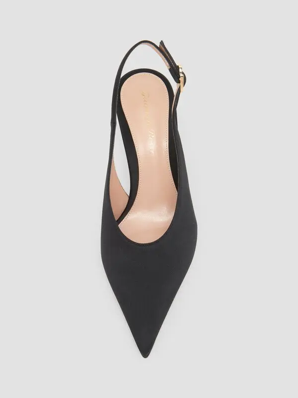 GIANVITO ROSSI Sofia 70mm Crepe Satin Slingback Pumps