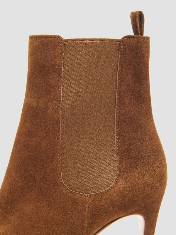 GIANVITO ROSSI 120mm Suede Chelsea Boots - Texas