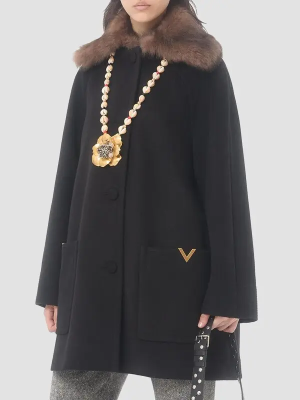 Valentino Garavani Wool Drape Coat