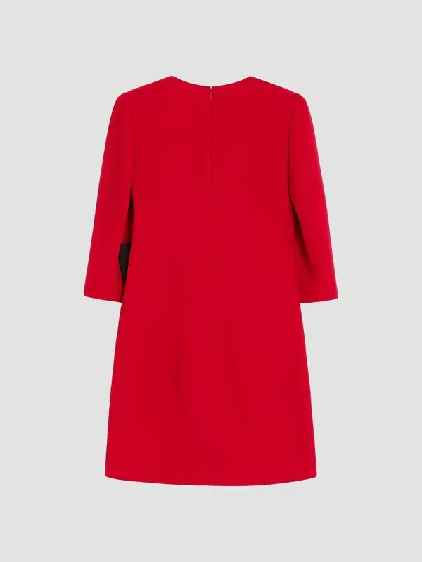 Valentino Garavani Cady Couture Short Dress With Faille Bow - Paris Black
