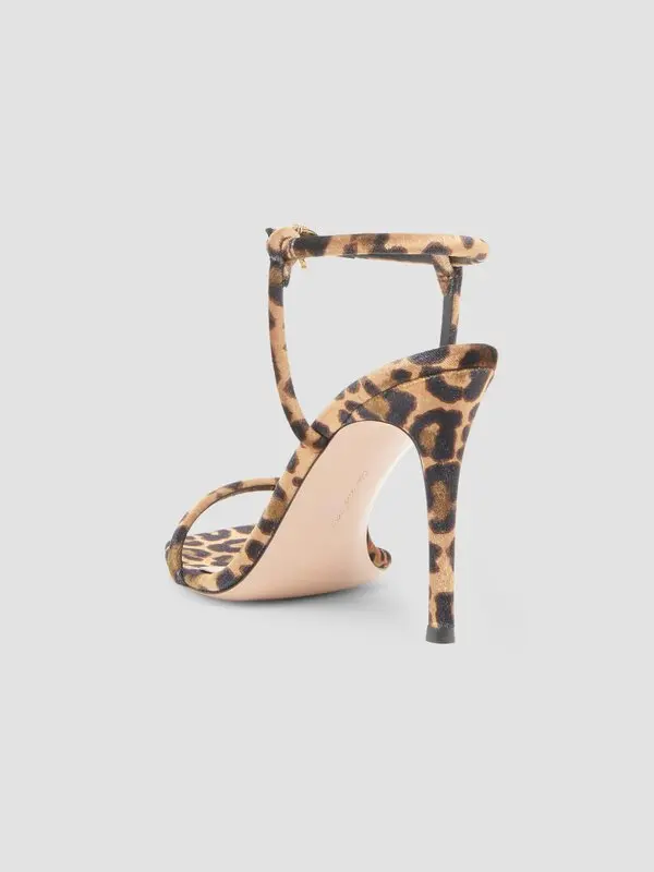 GIANVITO ROSSI 95mm Leopard-print Velvet Sandals