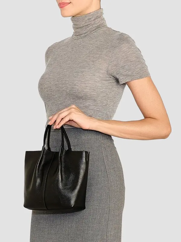 Il Bisonte Nina Leather Tote Bag - Nero