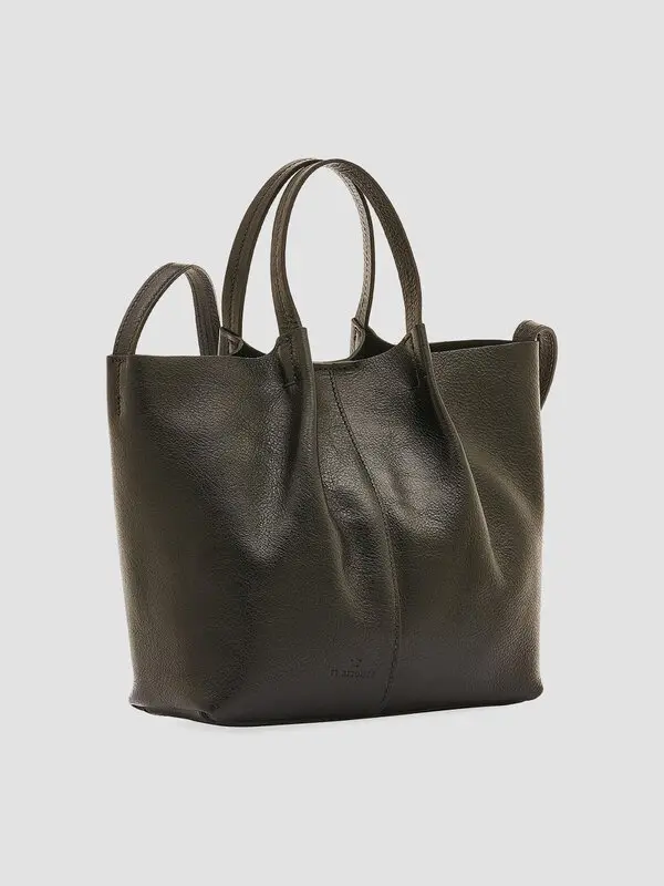 Il Bisonte Nina Leather Tote Bag - Nero