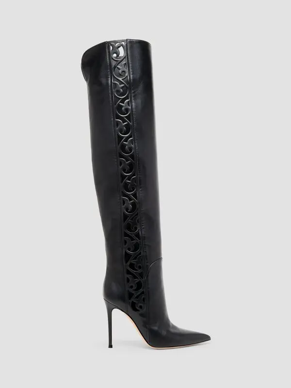 GIANVITO ROSSI 105mm Leather Over-the-knee Boots