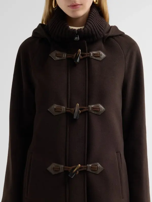 Cinzia Rocca Virgin Wool Toggle Hooded Coat