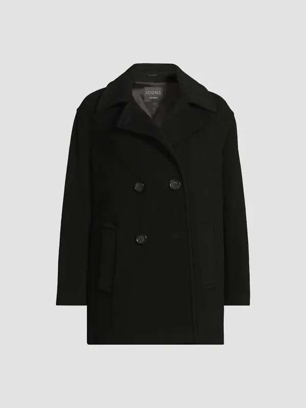 Cinzia Rocca Icons Notch Collar Peacoat - Black