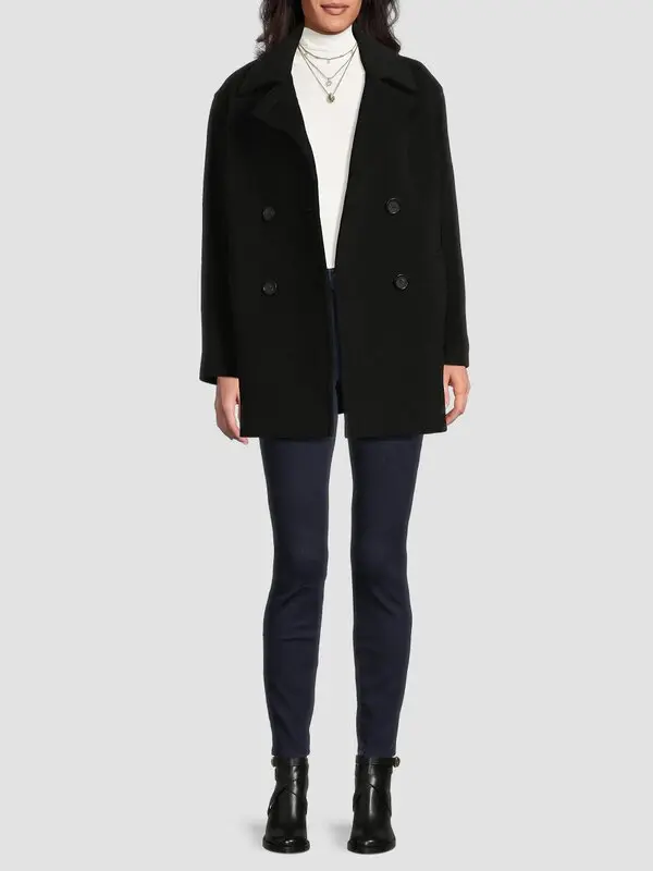 Cinzia Rocca Icons Notch Collar Peacoat - Black