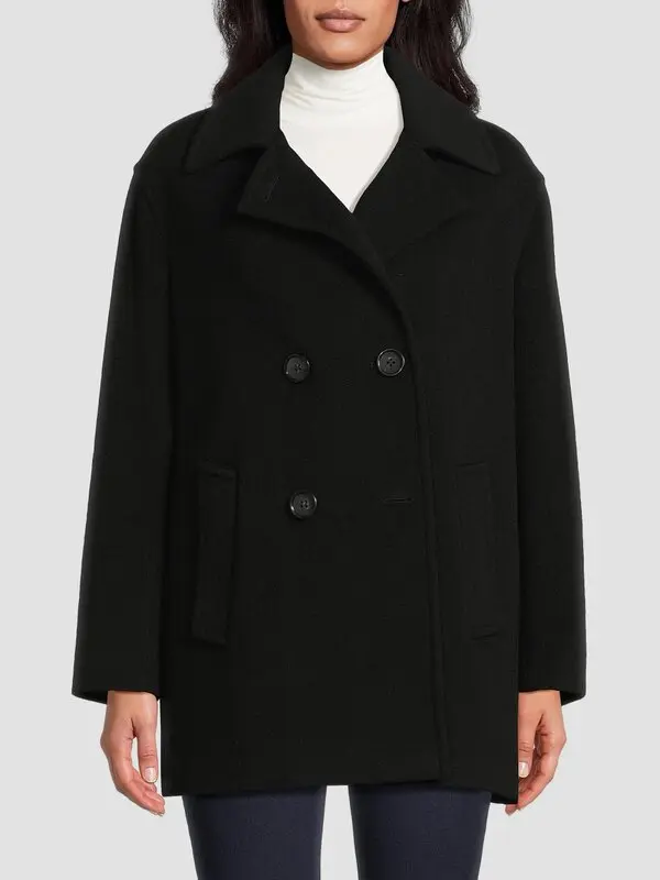 Cinzia Rocca Icons Notch Collar Peacoat - Black