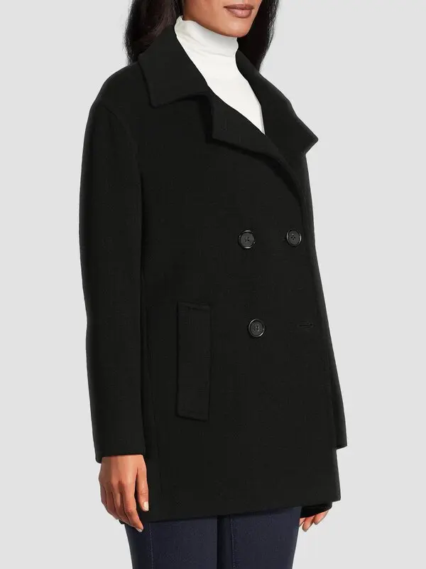 Cinzia Rocca Icons Notch Collar Peacoat - Black