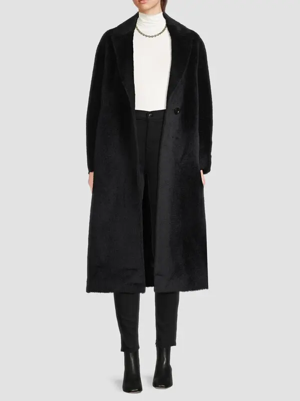 Cinzia Rocca Pressed Alpaca-blend Wrap Jacket