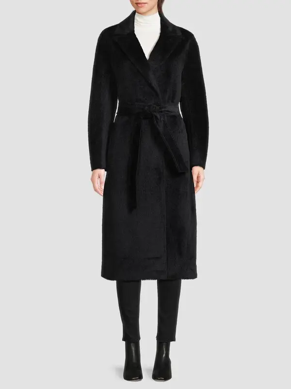 Cinzia Rocca Pressed Alpaca-blend Wrap Jacket