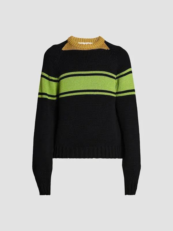 Marni Colorblocked Cotton Crewneck Sweater