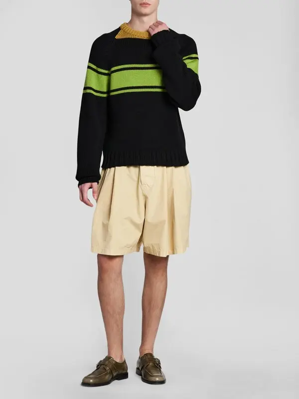 Marni Colorblocked Cotton Crewneck Sweater