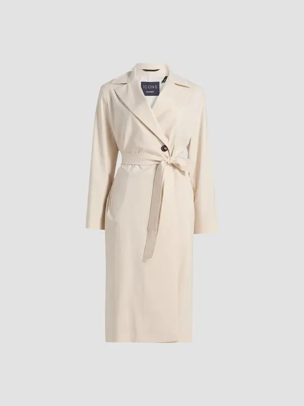 Cinzia Rocca Wrap Cotton-blend Trench Coat