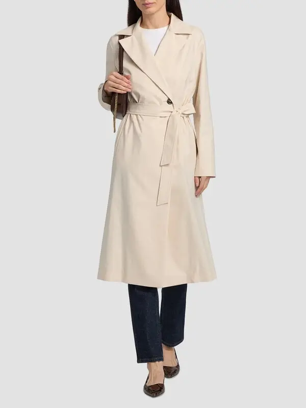 Cinzia Rocca Wrap Cotton-blend Trench Coat