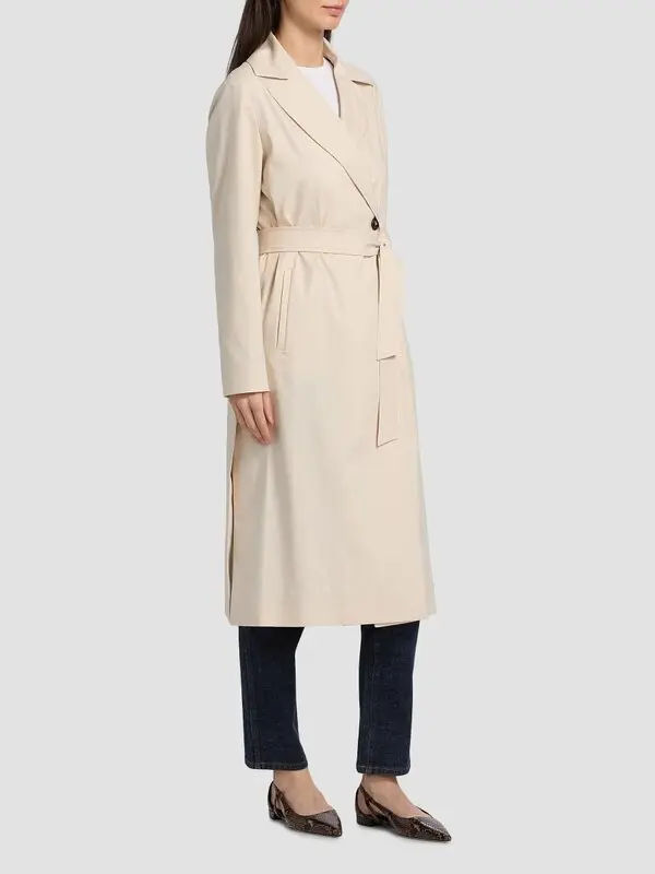 Cinzia Rocca Wrap Cotton-blend Trench Coat