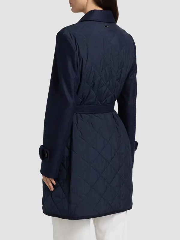 Cinzia Rocca Quilted Belted Trench Coat