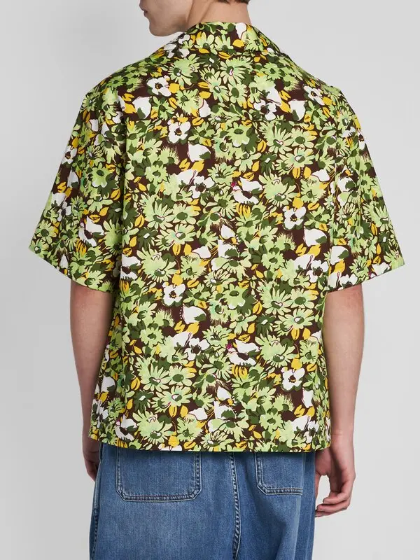 Marni Floral Cotton Poplin Camp Shirt