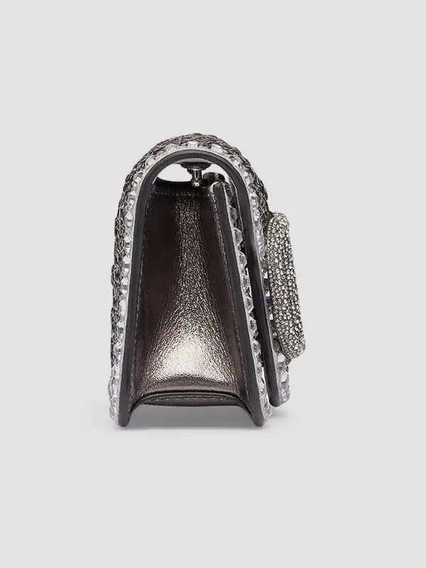 Valentino Garavani Small Locò Top Handle Bag With Rhinestones