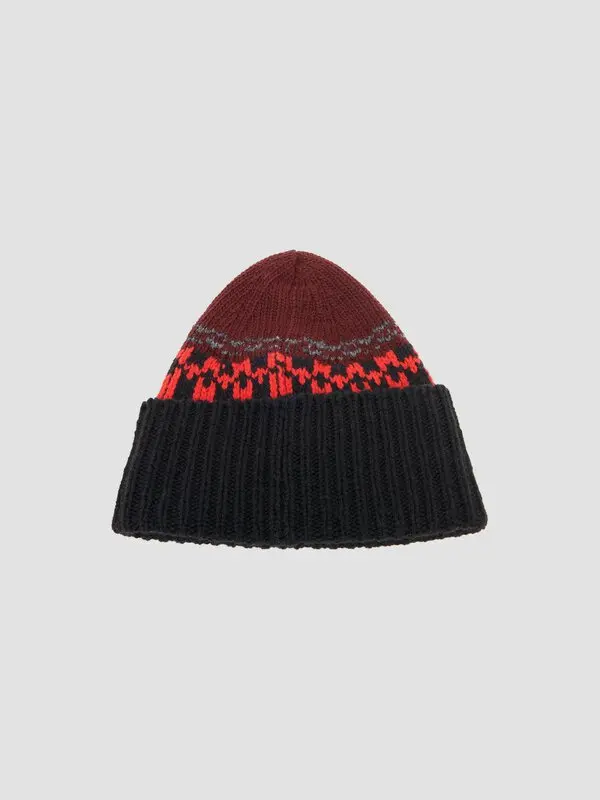 Marni Logo-knit Jacquard Wool Beanie