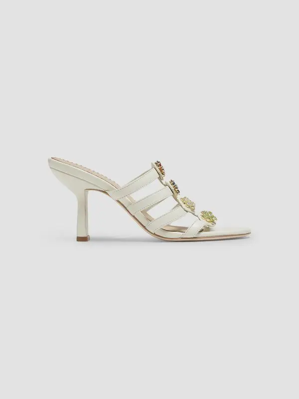 Cinq À Sept Emmy Crystal-embellished Strappy Leather Sandals - Ivory