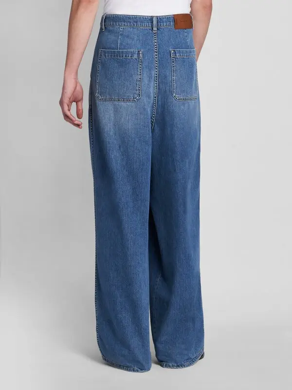 Marni Pleated-front High-rise Wide-leg Jeans