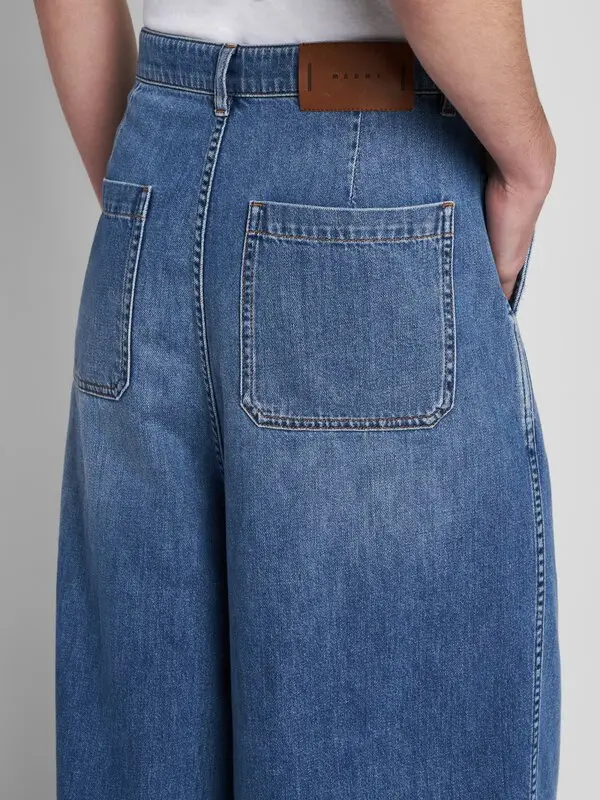 Marni Pleated-front High-rise Wide-leg Jeans