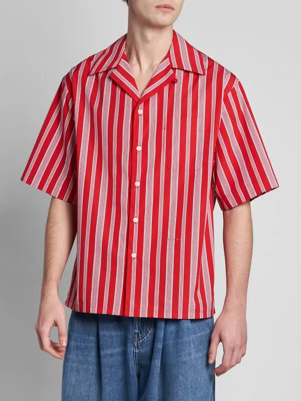 Marni Striped Cotton-blend Camp Shirt