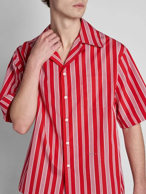 Marni Striped Cotton-blend Camp Shirt