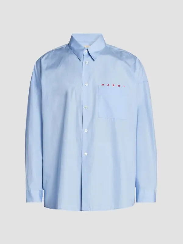 Marni Logo Cotton Poplin Shirt