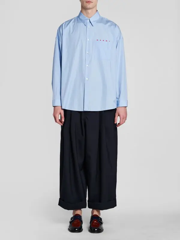 Marni Logo Cotton Poplin Shirt