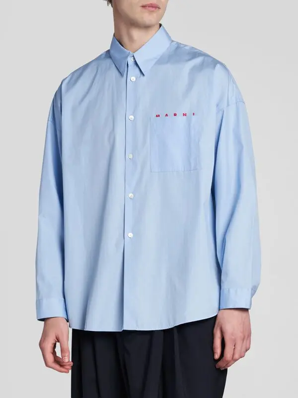 Marni Logo Cotton Poplin Shirt