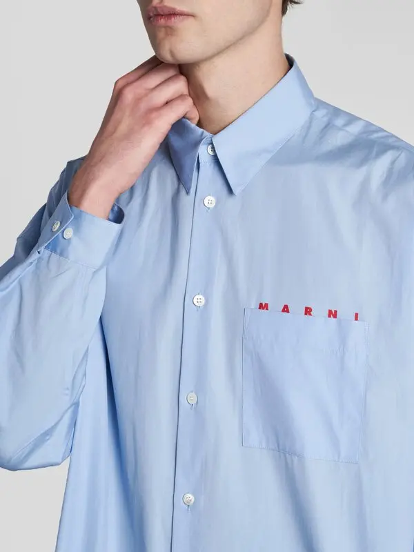 Marni Logo Cotton Poplin Shirt