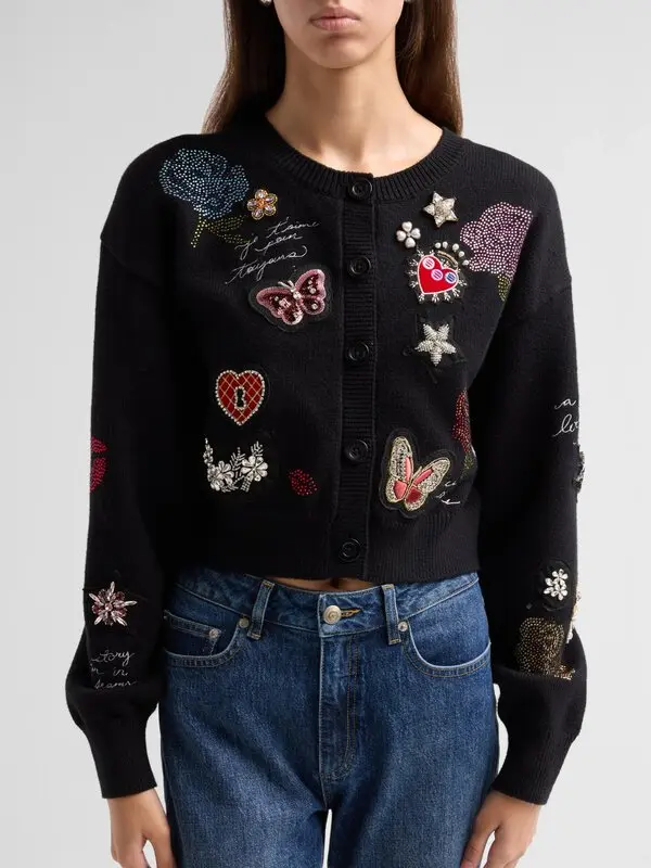 Cinq À Sept Lisette Embroidered Cotton-blend Cardigan