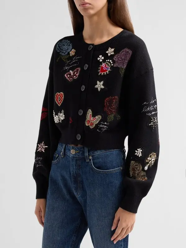 Cinq À Sept Lisette Embroidered Cotton-blend Cardigan