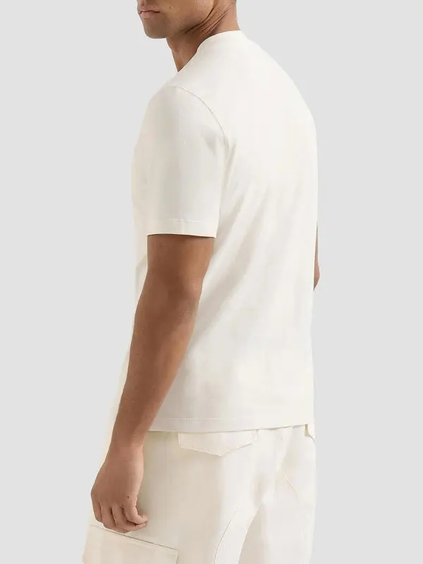 Brunello Cucinelli Cotton Jersey Crewneck T-shirt With Print