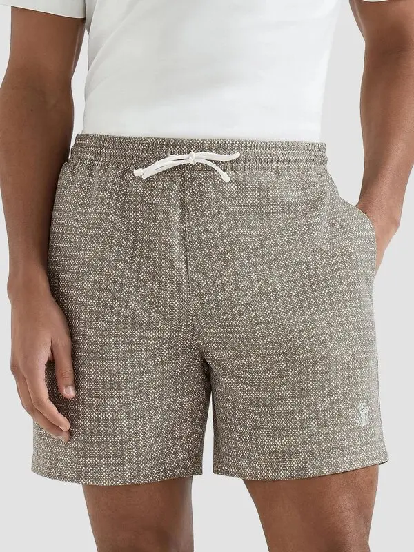 Brunello Cucinelli Flower Print Nylon Swim Shorts