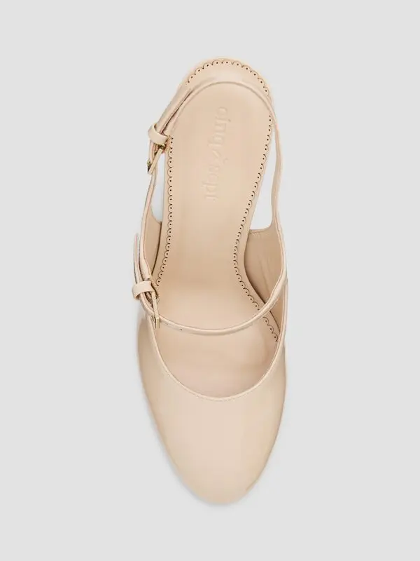 Cinq À Sept Lola 80mm Patent Leather Slingback Pumps - Tan