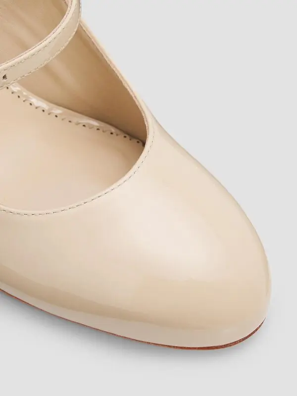 Cinq À Sept Lola 80mm Patent Leather Slingback Pumps - Tan