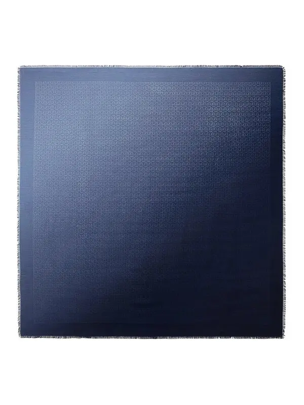 FERRAGAMO Gancini Silk & Wool Shawl - Ocean