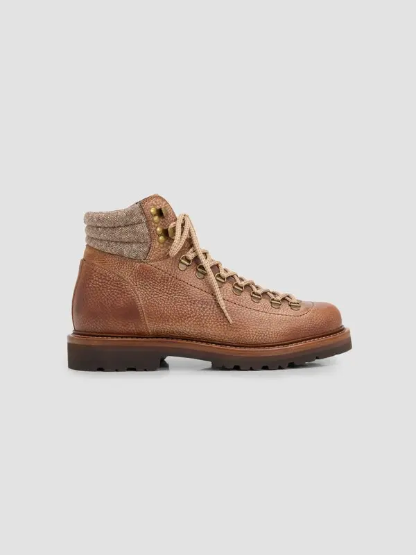Brunello Cucinelli Grain Leather Alpine Boots