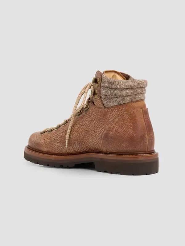 Brunello Cucinelli Grain Leather Alpine Boots