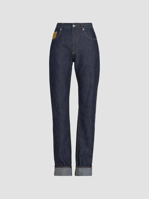 Bottega Veneta Mid-rise Straight-leg Jeans - Indigo