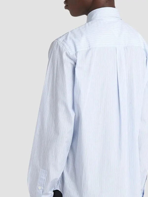 Bottega Veneta Striped Cotton Poplin Button-front Shirt