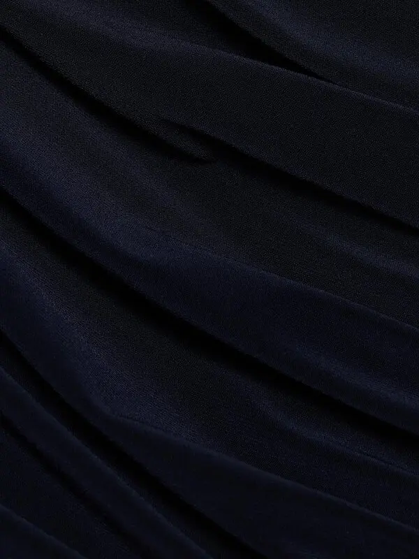 Amsale Draped Jersey Column Gown
