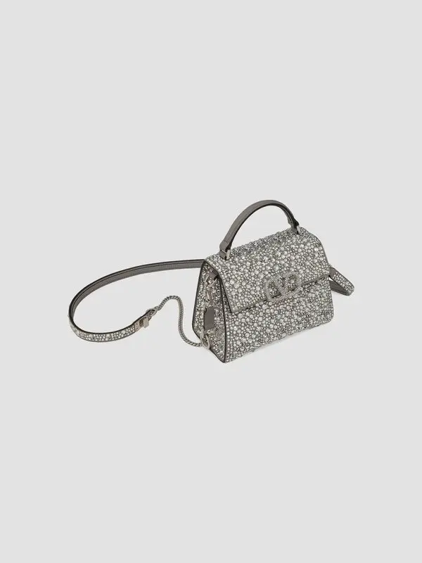 Valentino Garavani Mini Vsling Top Handle Bag With Sparkling Embroidery