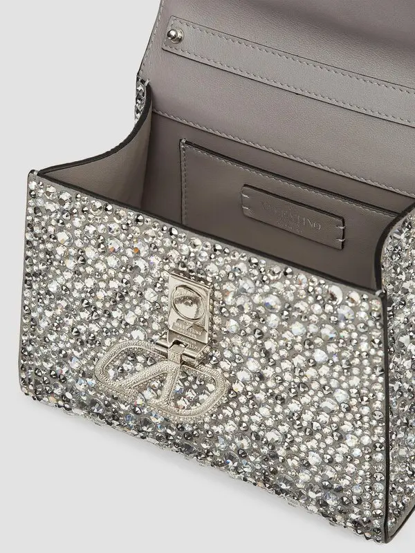 Valentino Garavani Mini Vsling Top Handle Bag With Sparkling Embroidery