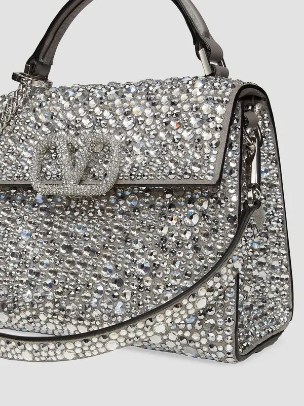 Valentino Garavani Mini Vsling Top Handle Bag With Sparkling Embroidery
