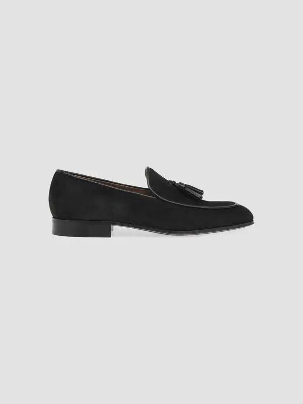 GIANVITO ROSSI Julio Suede Loafers - Black