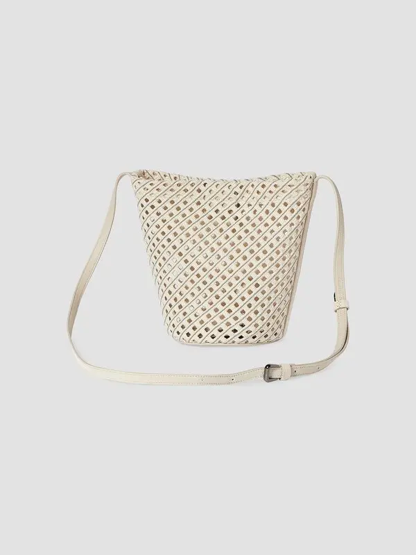 Brunello Cucinelli Crossbody Bag In Precious Cotton Net